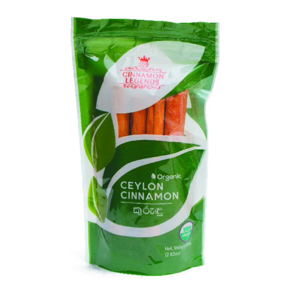 Organic Ceylon Cinnamon Sticks – Stand Up Pouch – 80g – Ceylon Cinnamon ...